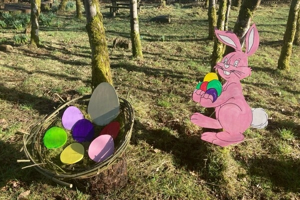 easter bunny running