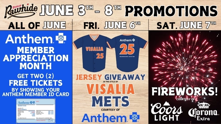 visalia rawhide schedule