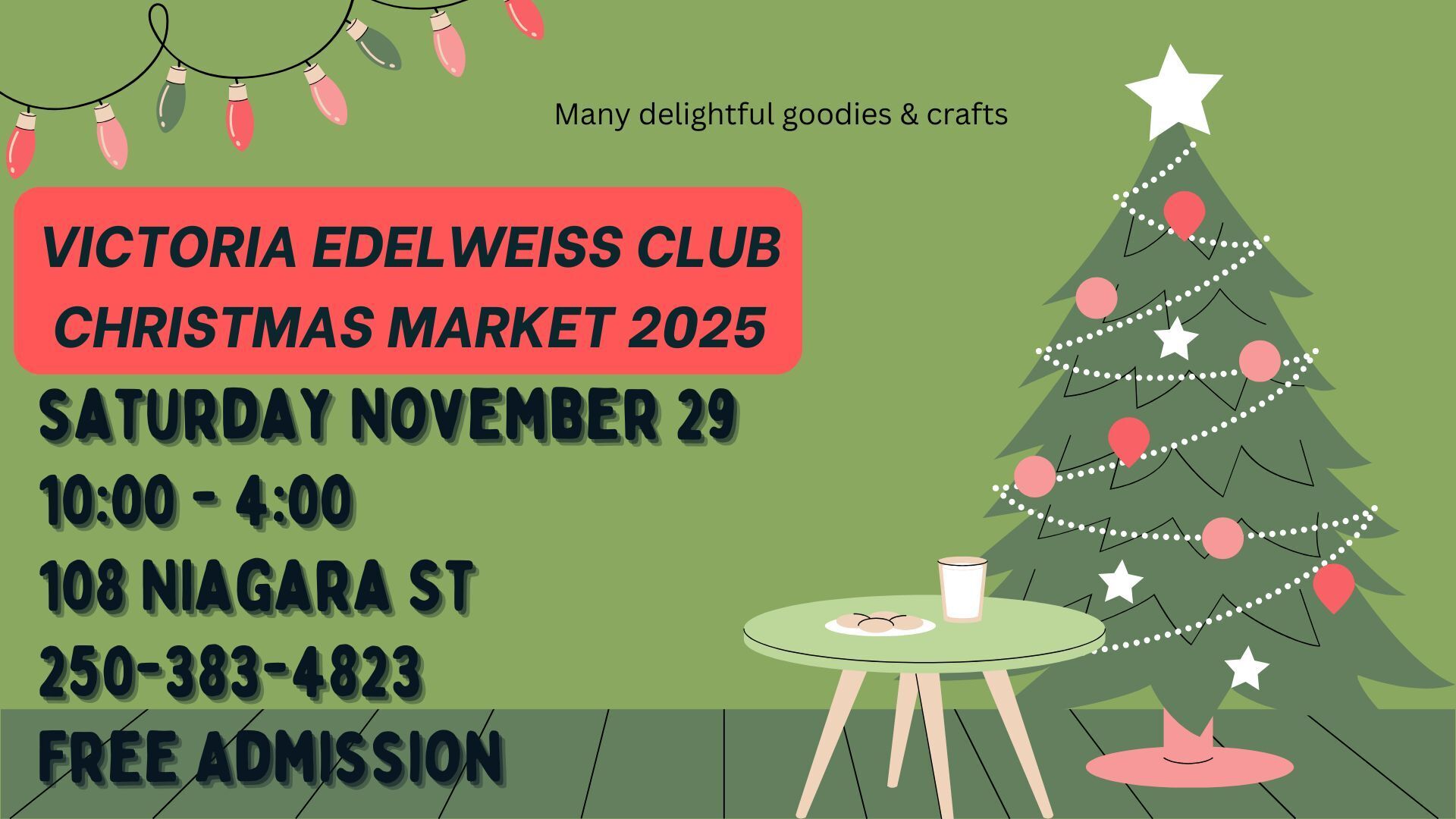 VICTORIA EDELWEISS CLUB 2025 CHRISTMAS MARKET | Victoria, | Festivals.com