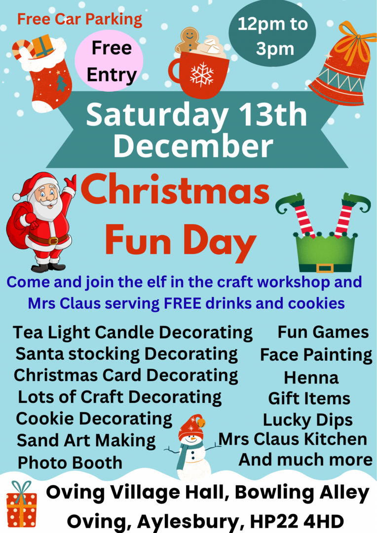 Christmas Family Fun Day in Oving Aylesbury Buckinghamshire | Aylesbury ...
